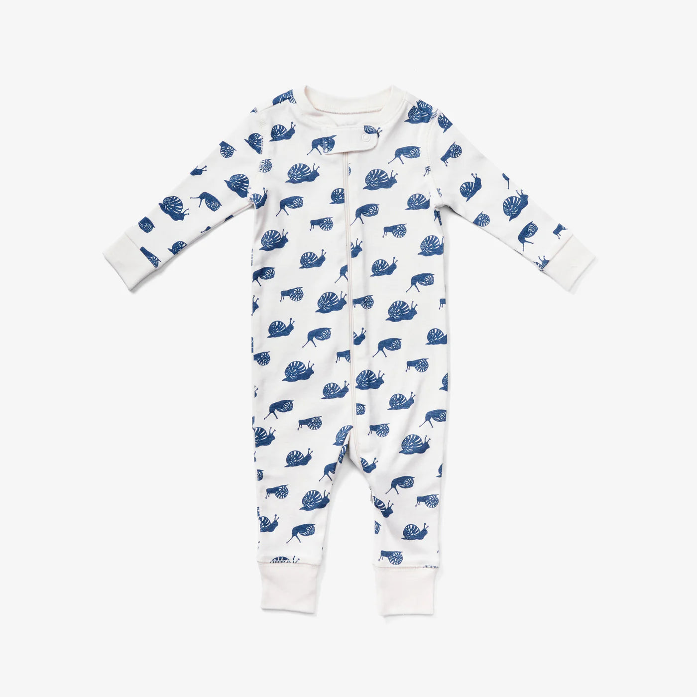 Lewis Zip Sleeper Snail | Denim | Marigold Modern – Marigold Modern Kids