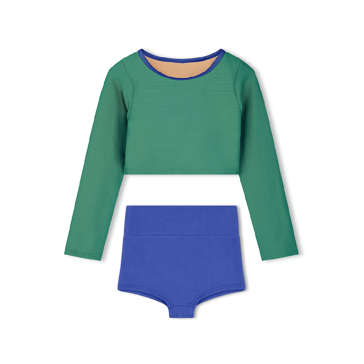 Mini Rib Crop Rashie & Boy Short Set – Marigold Modern Kids