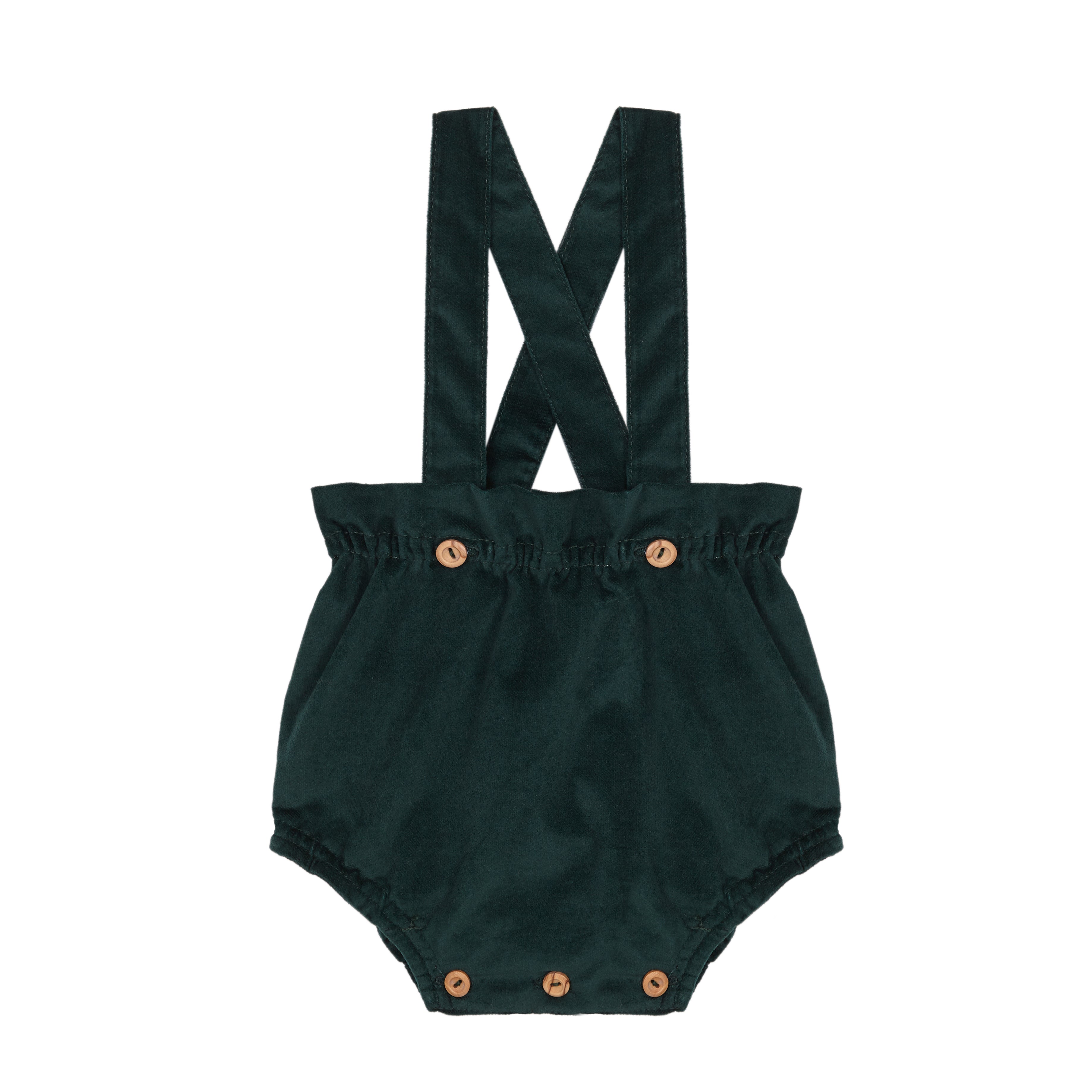 Birinit Green Antique Velvet Straps Bloomer – Marigold Modern Kids