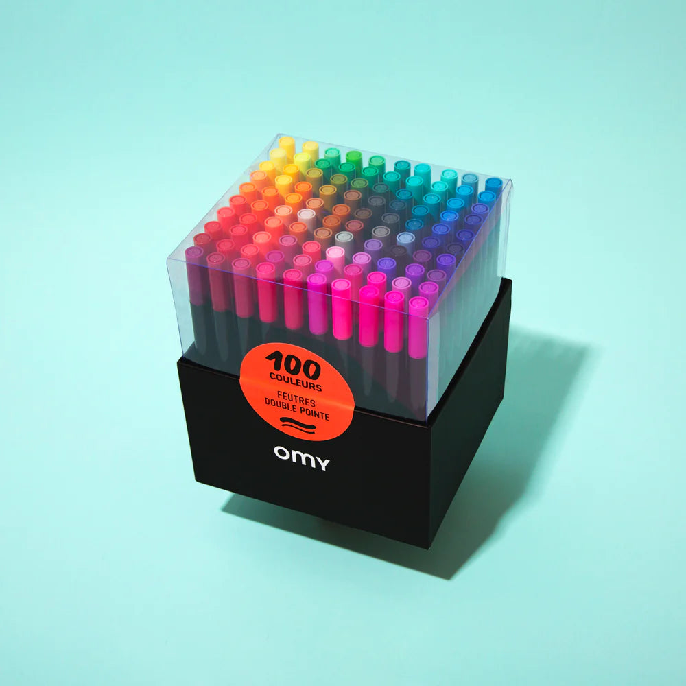 Omy Box of 100 Markers | Marigold Modern Kids