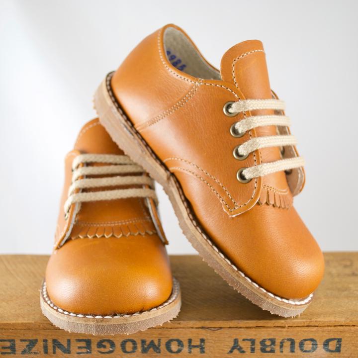 Artie Saddle Shoe - Warm Brown – Marigold Modern Kids