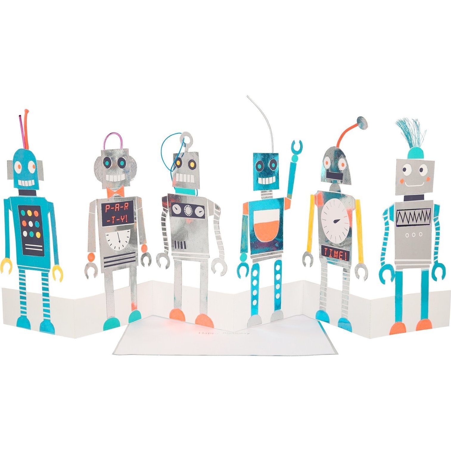 Meri Meri Robot Concertina Card | Marigold Modern Kids